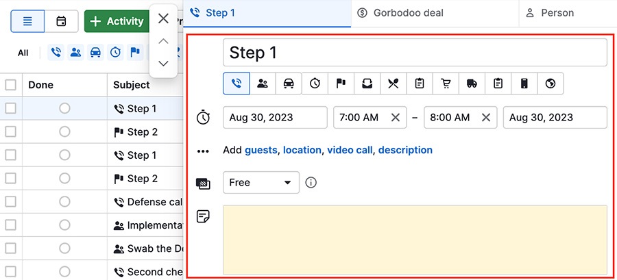 Contextual view - Knowledge Base | Pipedrive